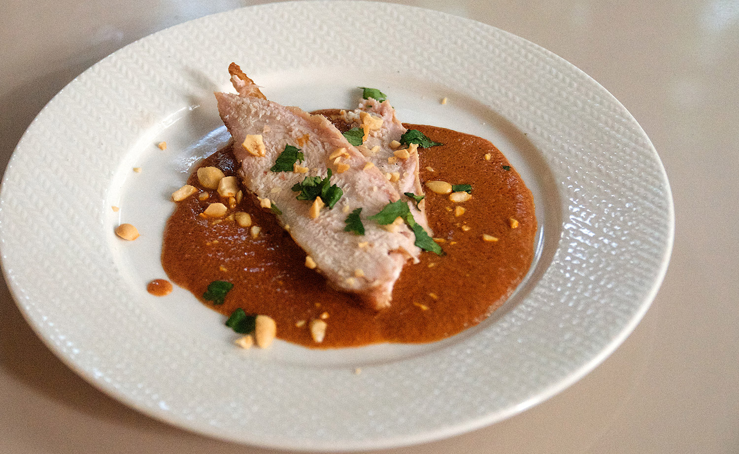 Smoky Peanut Mole with Grilled Turkey Breast